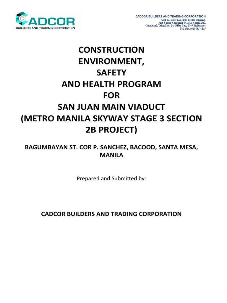 Cadcor Safety Manual | PDF | Occupational Safety And Health | Personal ...