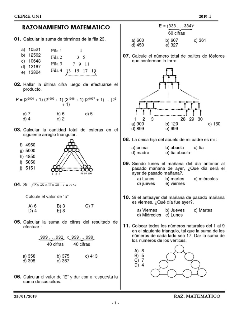 Razonamiento Matemático | PDF | Enseñanza de matemática | Science
