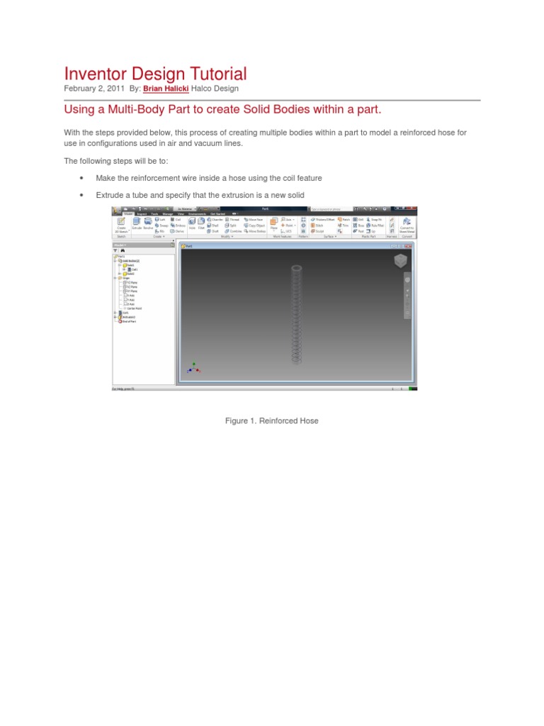 Autodesk Inventor Design Tutorial | PDF