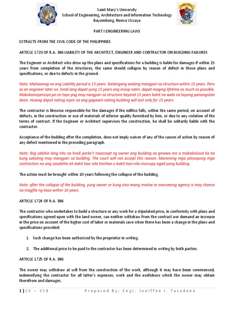 CE Laws 4140 Engineering Laws CCP | PDF | Common Law | Government ...