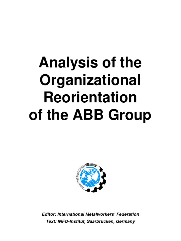 Analysis of The Organizational Reorientation of The ABB Group | PDF ...