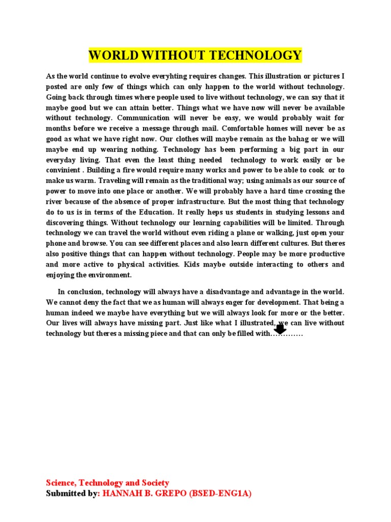 World Without Technology: Science, Technology and Society: Hannah B ...