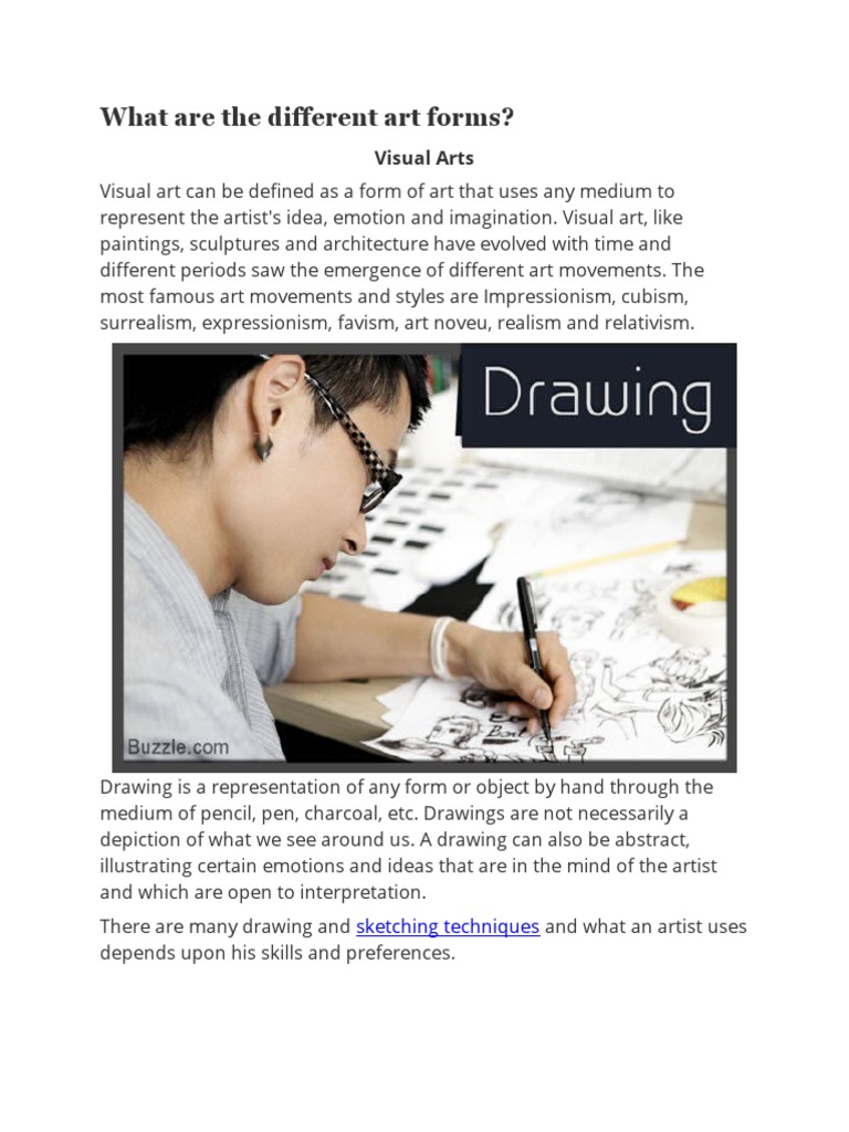 What Are The Different Art Forms | PDF | Paintings | Dances