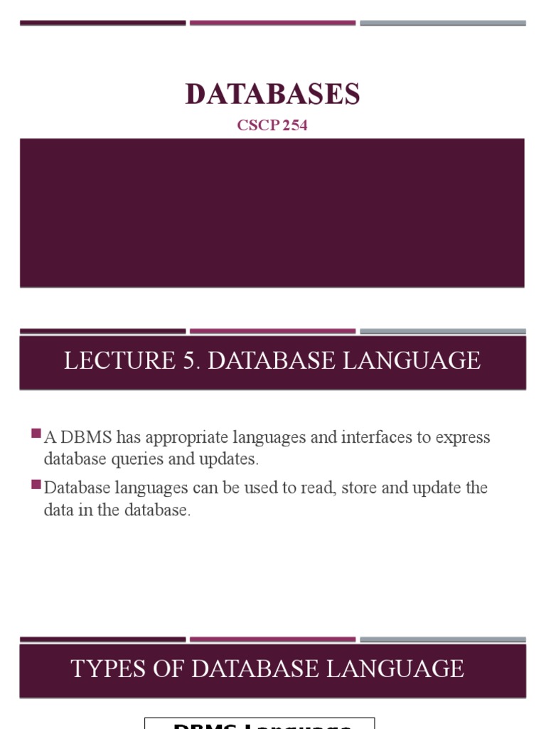 DBMS | PDF | Software Design | Databases