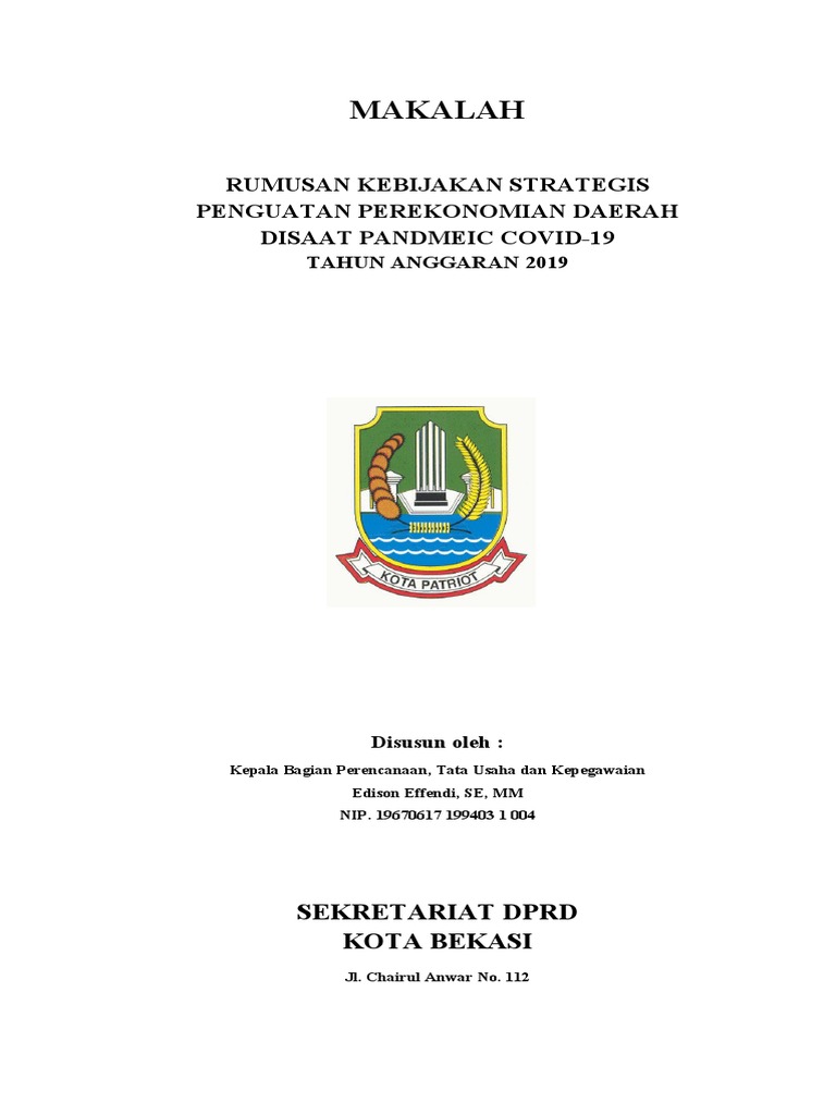 COVER MAKALAH Test Eselon 2 Jabatan | PDF