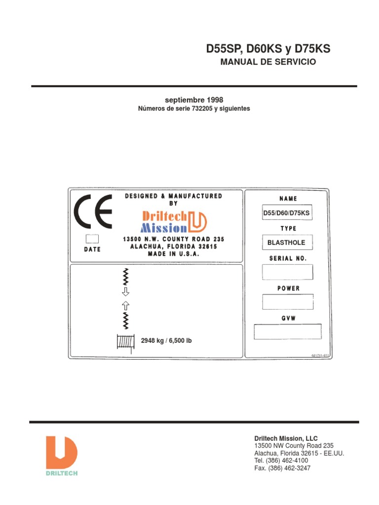 D75KS Drilltech PDF | PDF | Bomba | Inyección de combustible