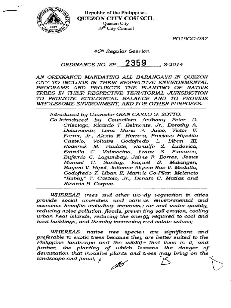 Barangay Tree Planting PDF | PDF