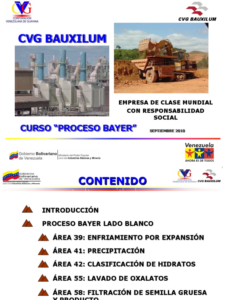 Proceso Bayer LADO BLANCO Bauxilum | PDF | Óxido de aluminio | Minería