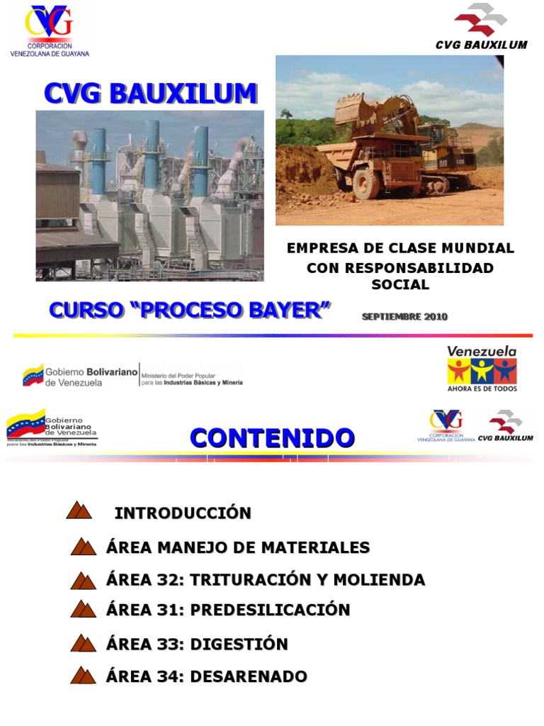 Presentación Proceso Bayer LADO ROJO | PDF | Óxido de aluminio | Ciencias fisicas