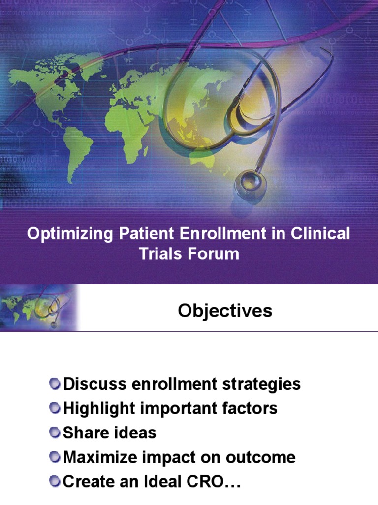 Optimizing Patient Enrollment in Clinical Trials | PDF | Life Sciences ...