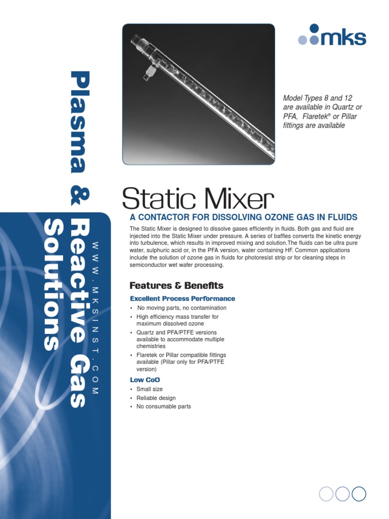 Static Mixer | PDF | Fluid Dynamics | Flow Measurement