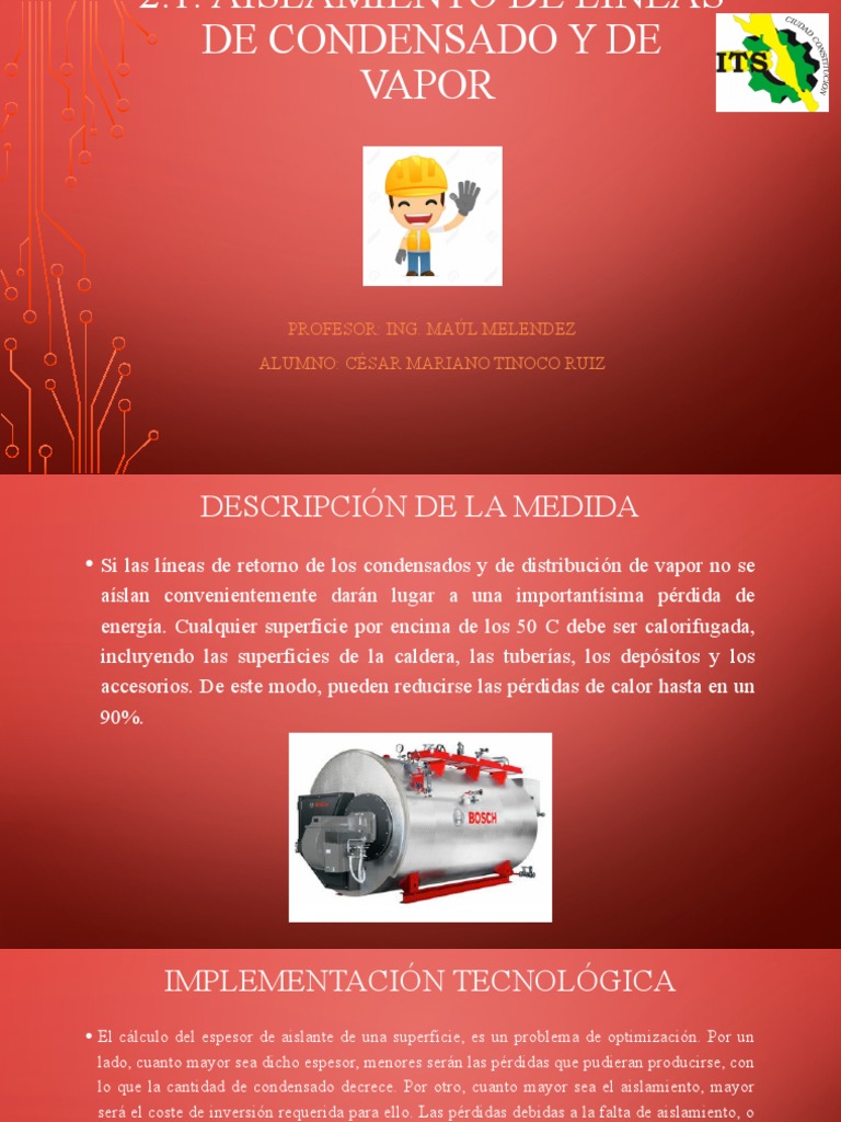 Aislamiento de Líneas de Condensado y de Vapor | PDF | Vapor ...