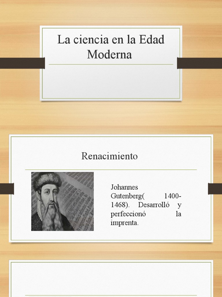 La Ciencia en La Edad Moderna | PDF | Revolución científica ...