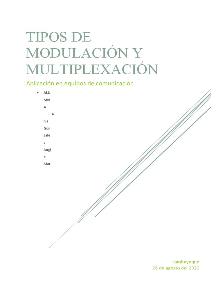 Modulación y Multiplexación | PDF | Modulación | Modulación de frecuencia