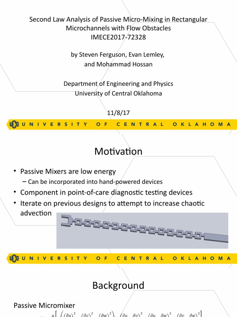 Second Law Analysis of Passive Micro-Mixing in Rectangular Microchannels With Flow Obstacles ...