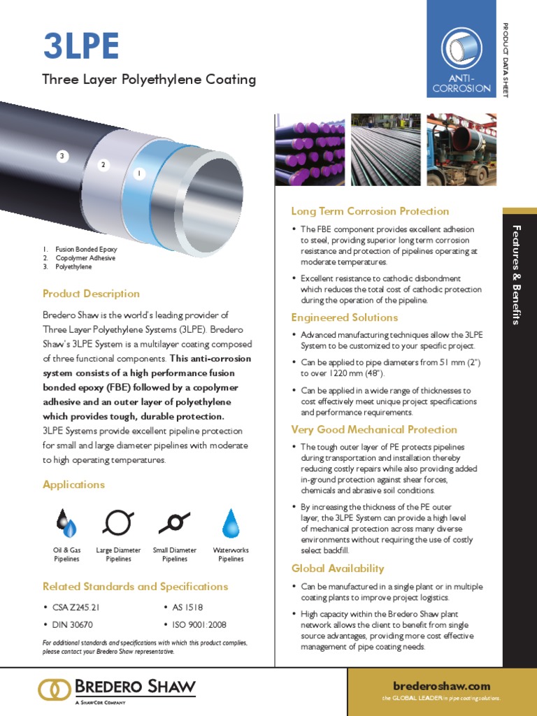 3LPE Low Temp Pipe Coating | PDF | Polyethylene | Corrosion