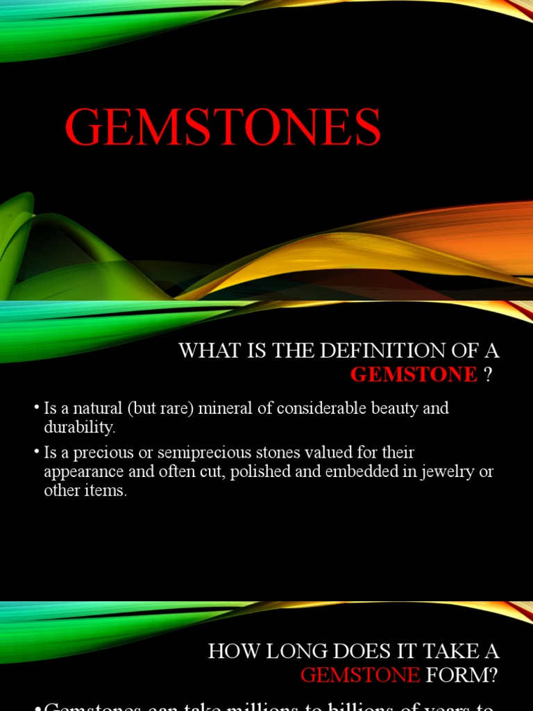 GEMSTONES | PDF | Gemstone | Minerals