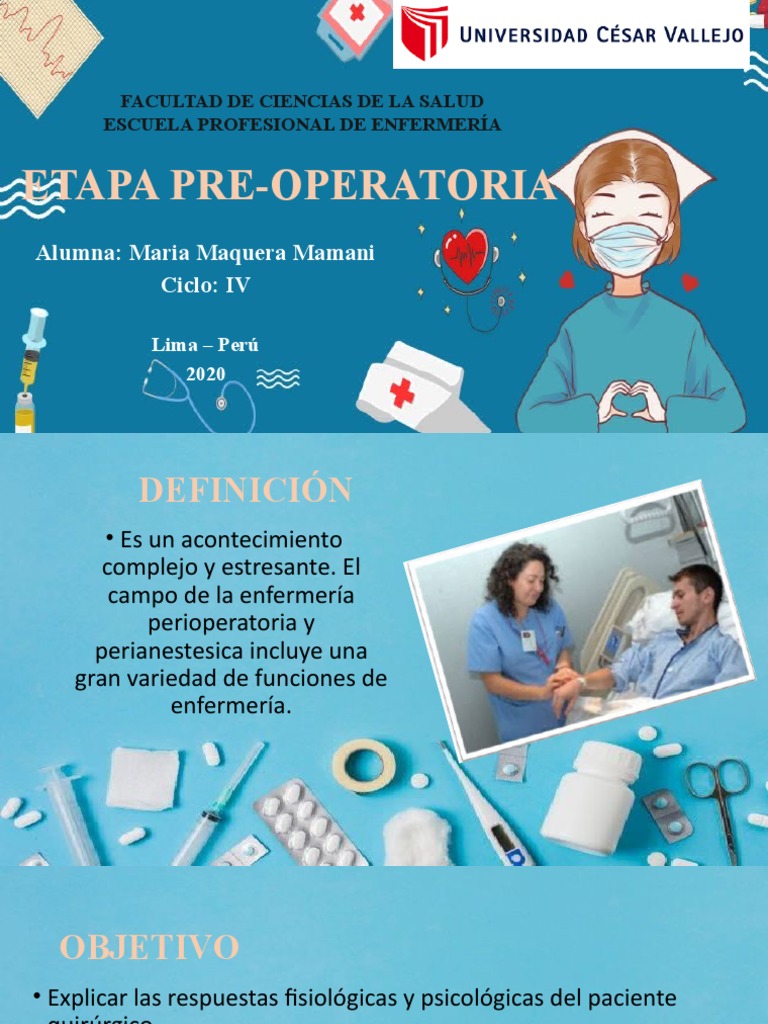 Preparación del paciente quirúrgico en la etapa preoperatoria: aspectos ...