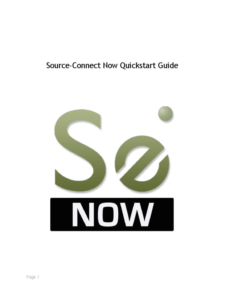 Source-Connect Now Quickstart Guide | PDF | Login | Button (Computing)