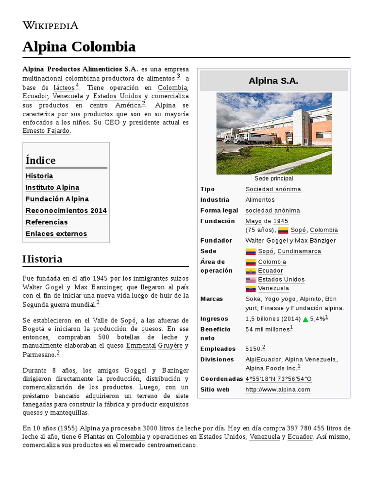 Alpina Colombia | PDF | Productos lácteos | Lechería