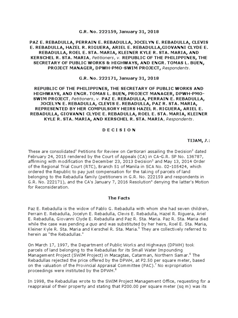 Rebadulla Vs Republic | Download Free PDF | Real Estate Appraisal ...