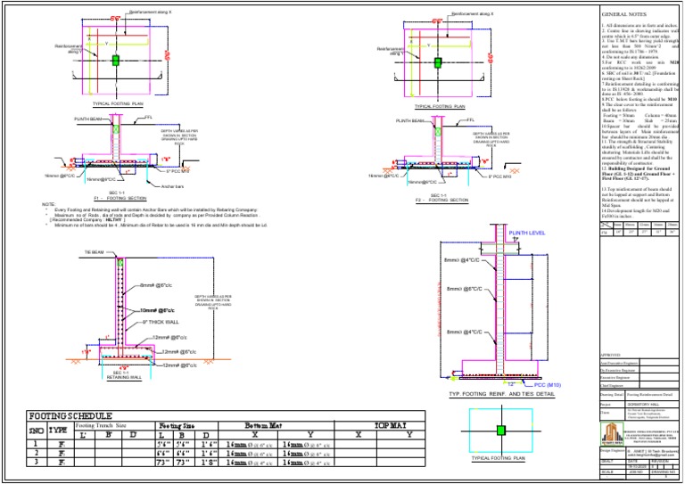 Footing Schedule | PDF | Building | Civil Engineering