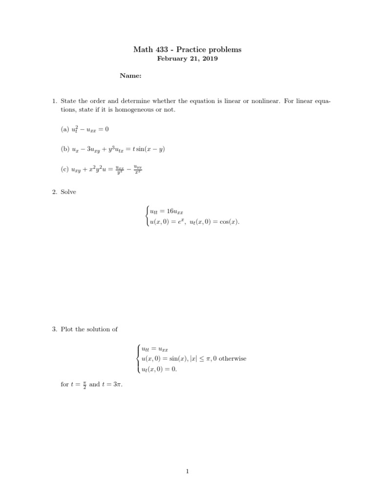 Practice Problems | PDF | Mathematical Objects | Algebra