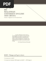 CEFR Aligned MUET Format 2025 | PDF