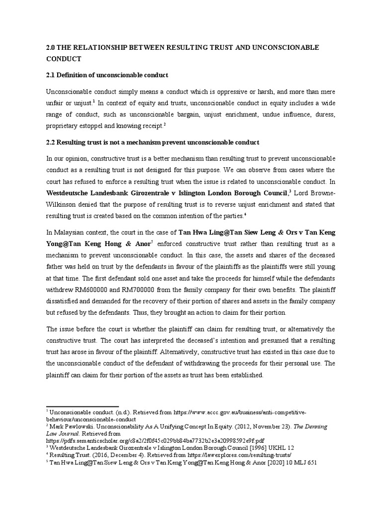 Constructive Trusts vs. Resulting Trusts | PDF | Trust Law | English ...