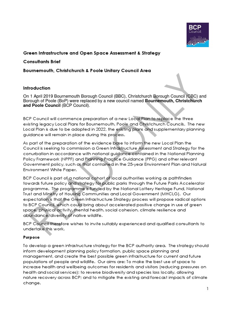 Appendix 1 - Specification - Green Infrastructure Strategy V5 | PDF ...