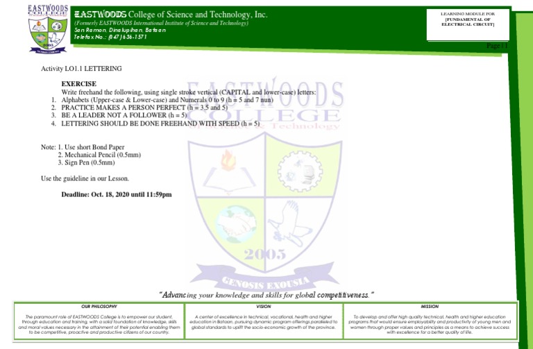 LO1.1 Activity LETTERING | PDF | Cognition | Behavior Modification