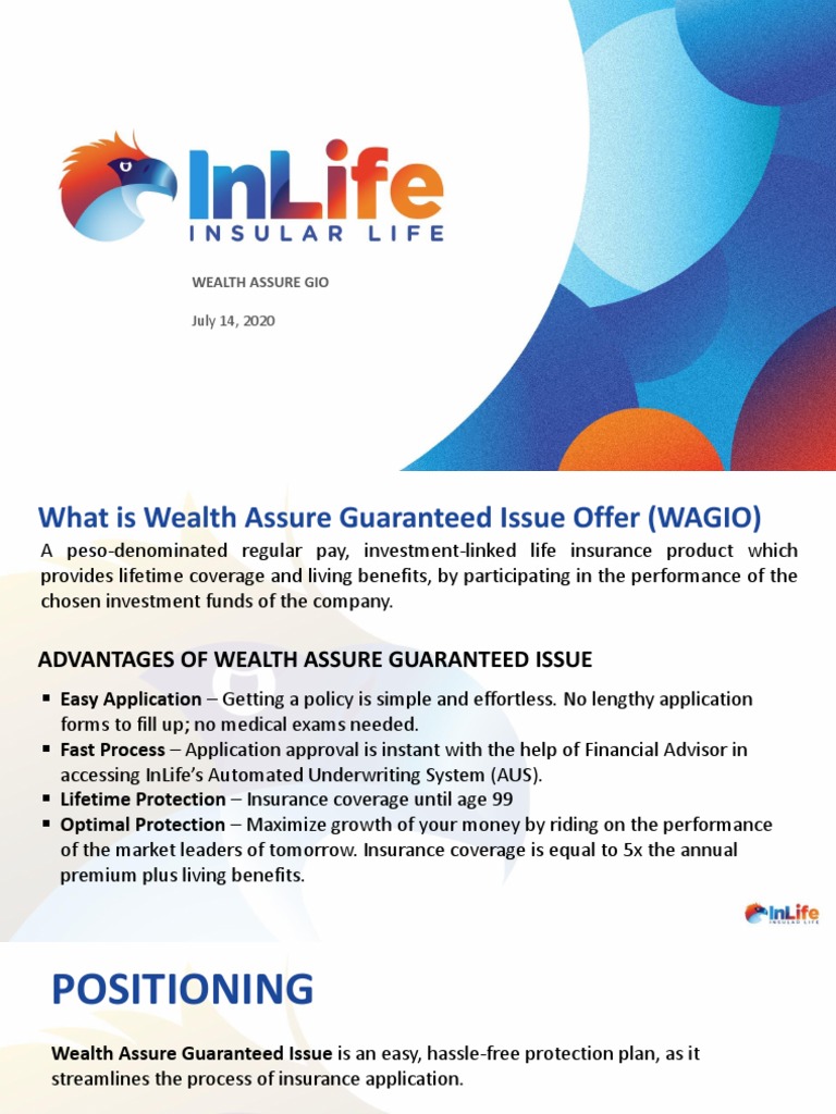 Wealth Assure GIO Brief 07142020 PDF | PDF | Life Insurance | Insurance
