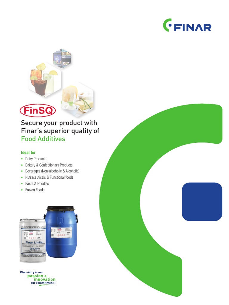Food Grade Additives - Finar Chemicals | PDF