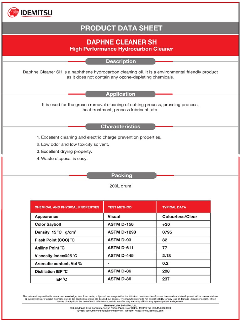 Daphne Cleaner SH PDF | PDF