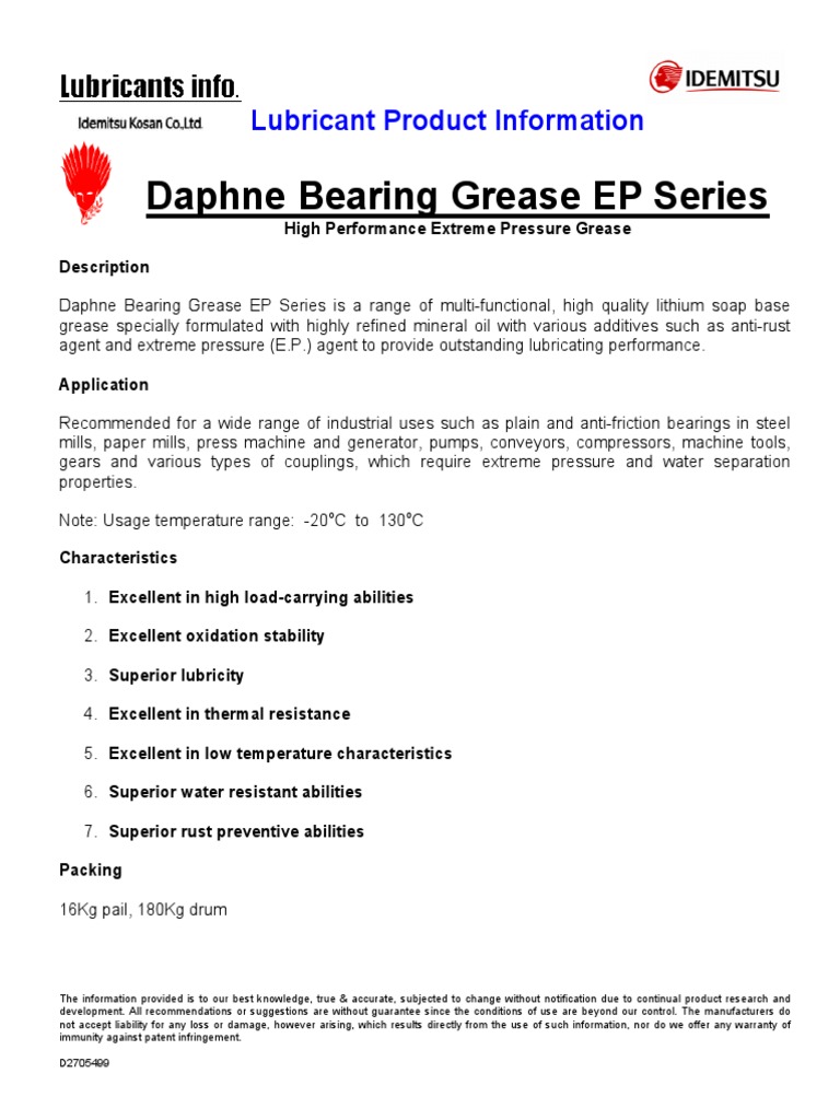 DN Bearing Grease Ep Series | PDF | Lubricant | Materials