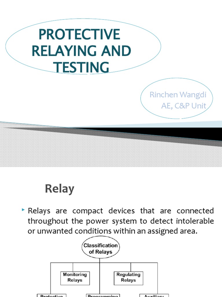 Protective Relaying and Testing | PDF | Relay | Electric Generator