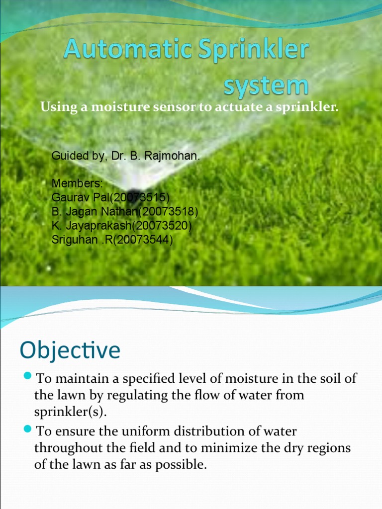 Automatic Sprinkler System Pdf Electrical Engineering Electricity