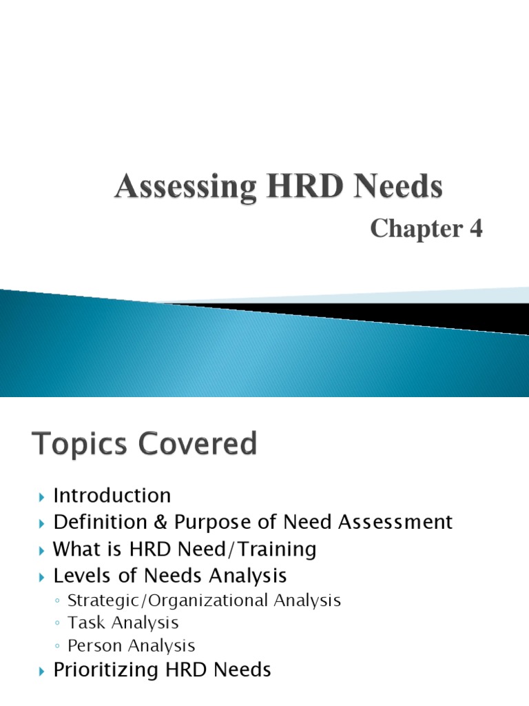 HRD Needs Assessment Guide | PDF | Needs Assessment | Goal
