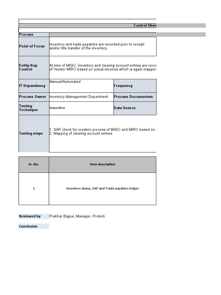 IFC-Template - Inventory | PDF | Accounts Payable | Inventory