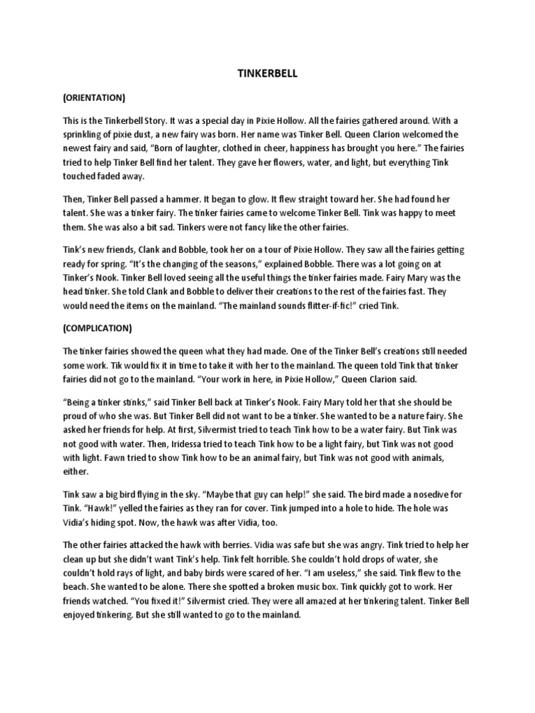 This Is The Tinkerbell Story | PDF