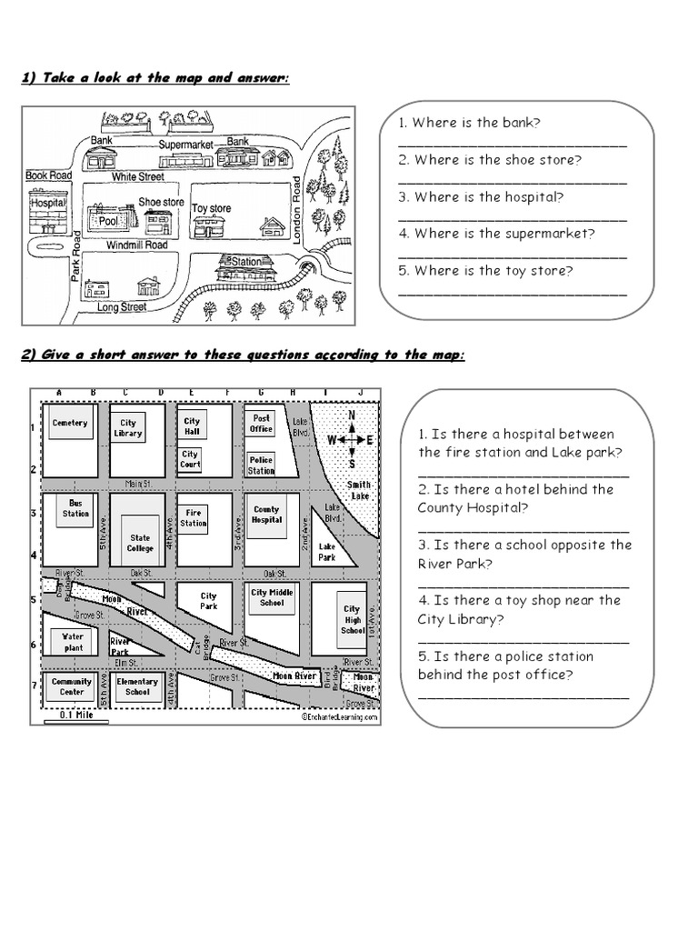 Map-Based City Navigation Guide | PDF | Service Industries | Business