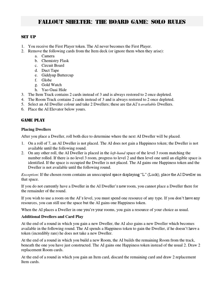 Fallout Shelter Board Game Rules – MUWNH