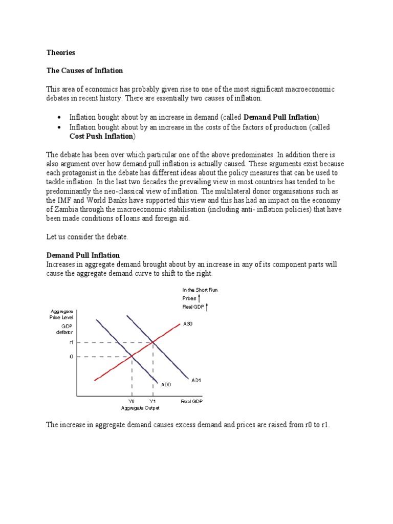 Theories The Causes of Inflation | PDF | Inflation | Aggregate Demand