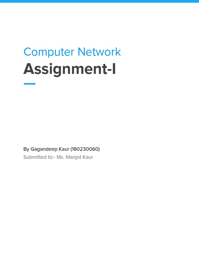 Computer Network Assignment Analysis | PDF | Osi Model | Internet ...