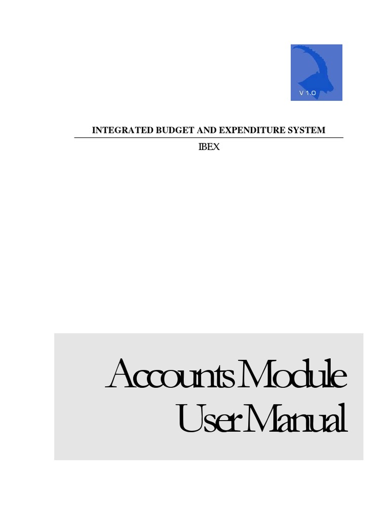 Accounts Module User Manual: Integrated Budget and Expenditure System ...