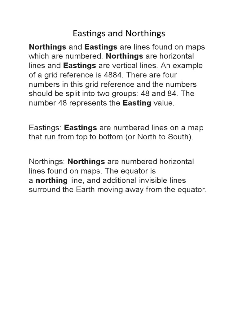 Eastings and Northings | PDF