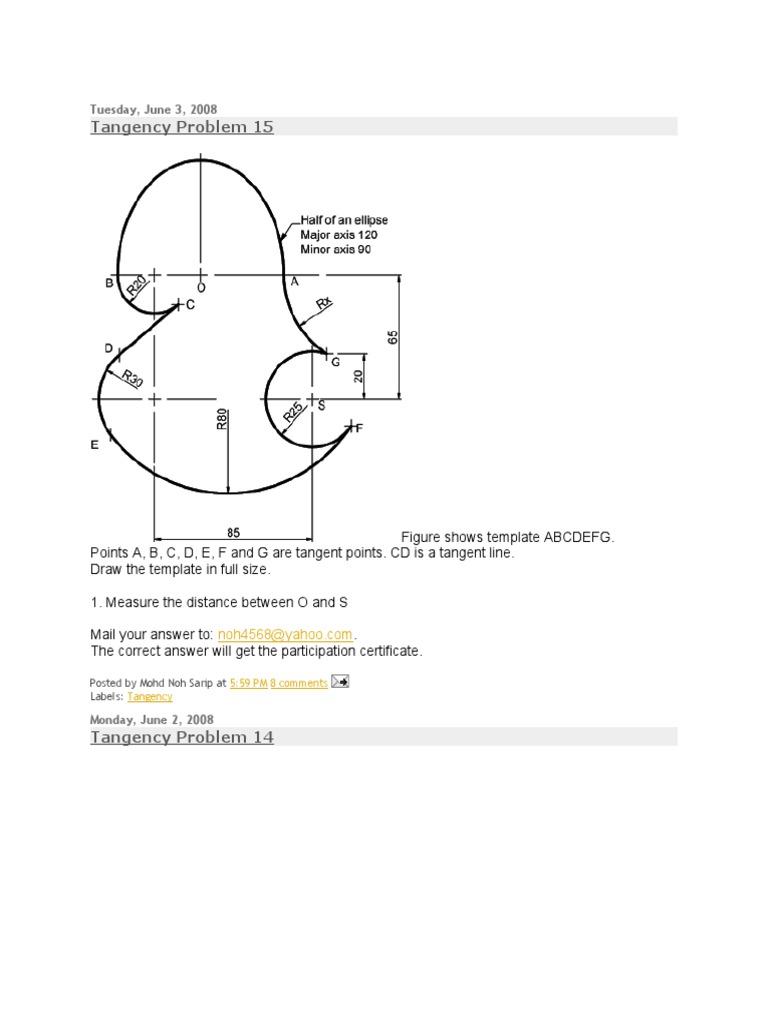 Engineering Tricks For Engineering Drawing For Cones | PDF | Tangent ...