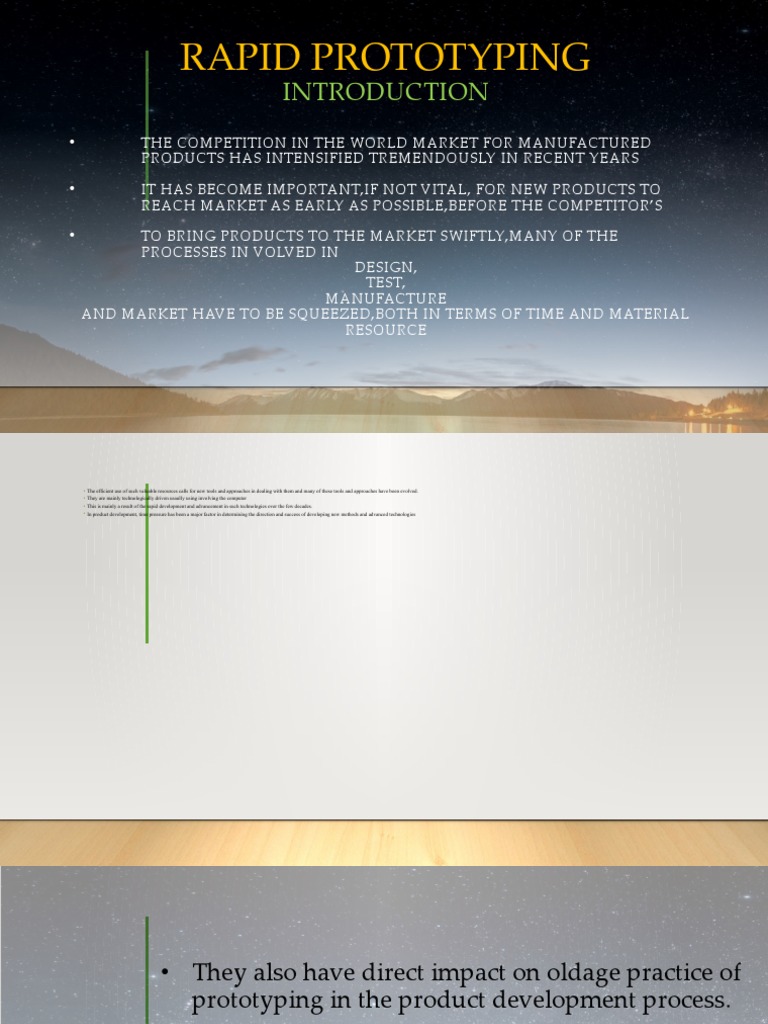 Unit-1 RPT Introduction | PDF | Prototype | Computer Aided Design