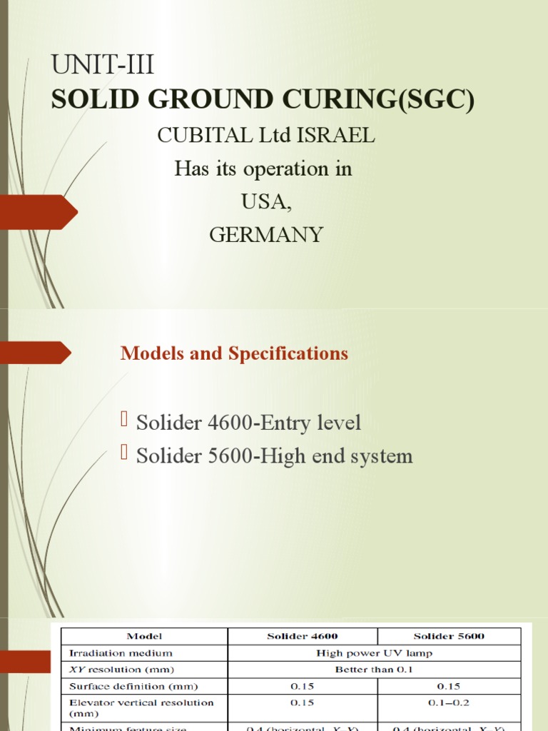 Solid Ground Curing Systems Overview | PDF