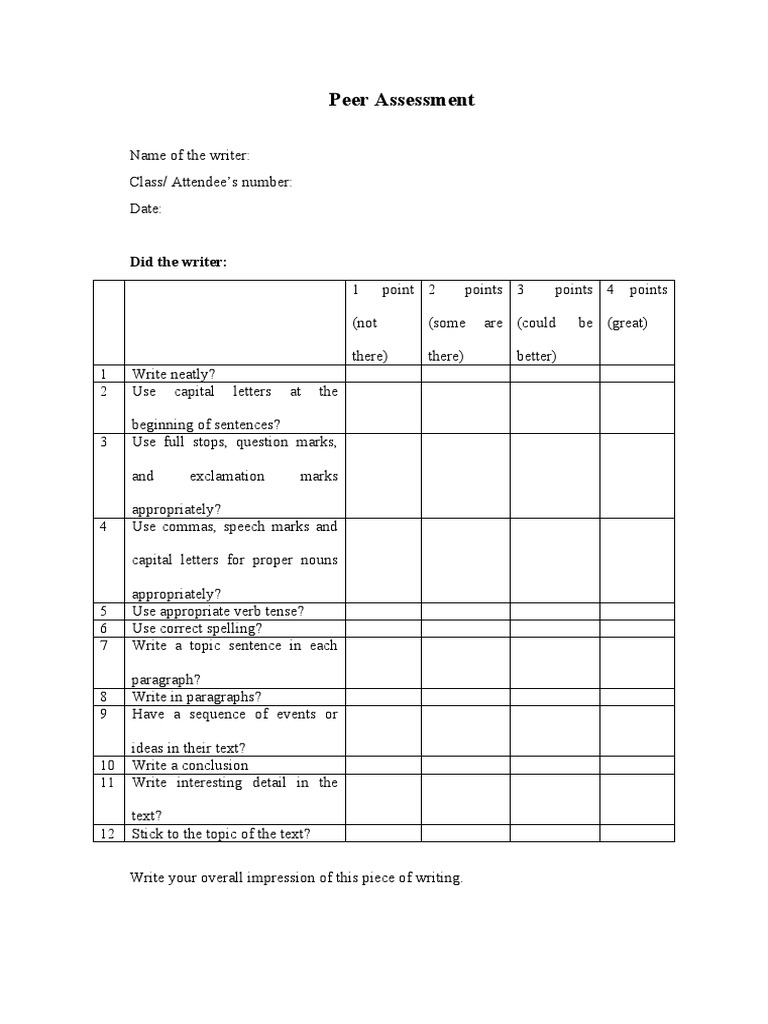 Unit 6 Peer Assessment | PDF | Language Arts & Discipline